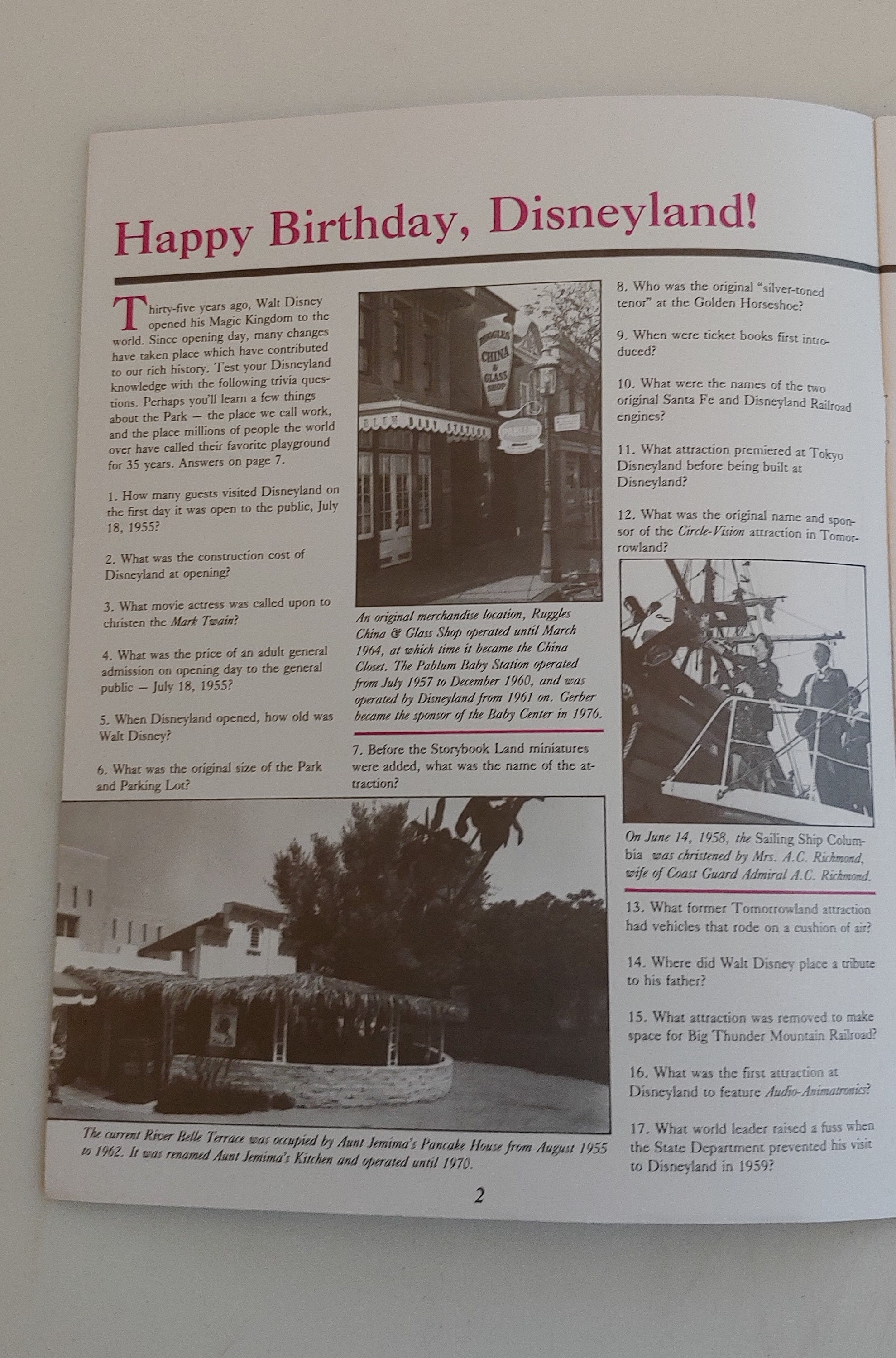 Exclusive Cast disneyland Line Celebrating Disneyland's 35th ...