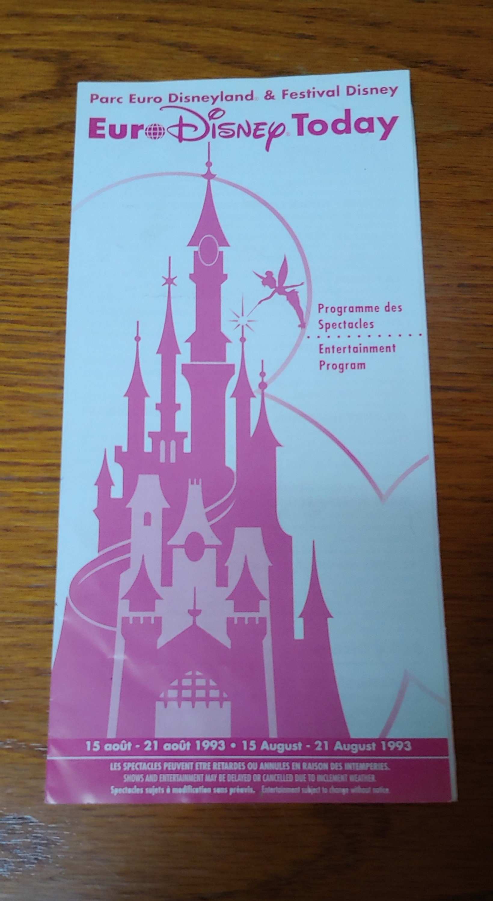 EURO DISNEY and Disneyland Park Guides From the Early 1990s - Etsy