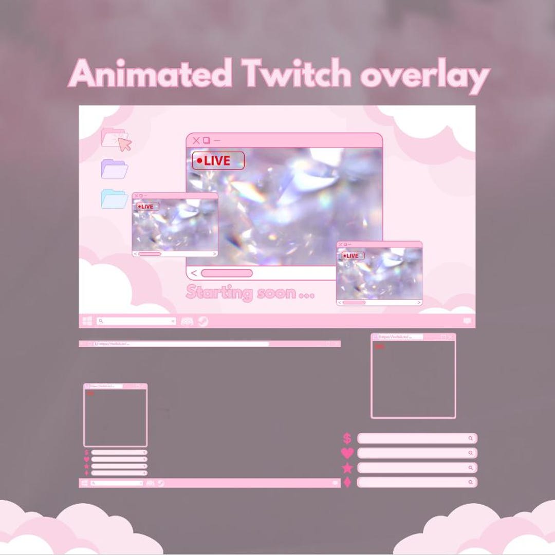 Twitch Animated Overlay Pack for Twitch Stream Overlays Twitch Overlay Pack - Etsy