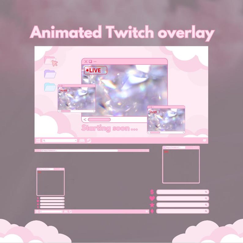 Twitch Animated Overlay Pack for Twitch Stream Overlays Twitch Overlay ...