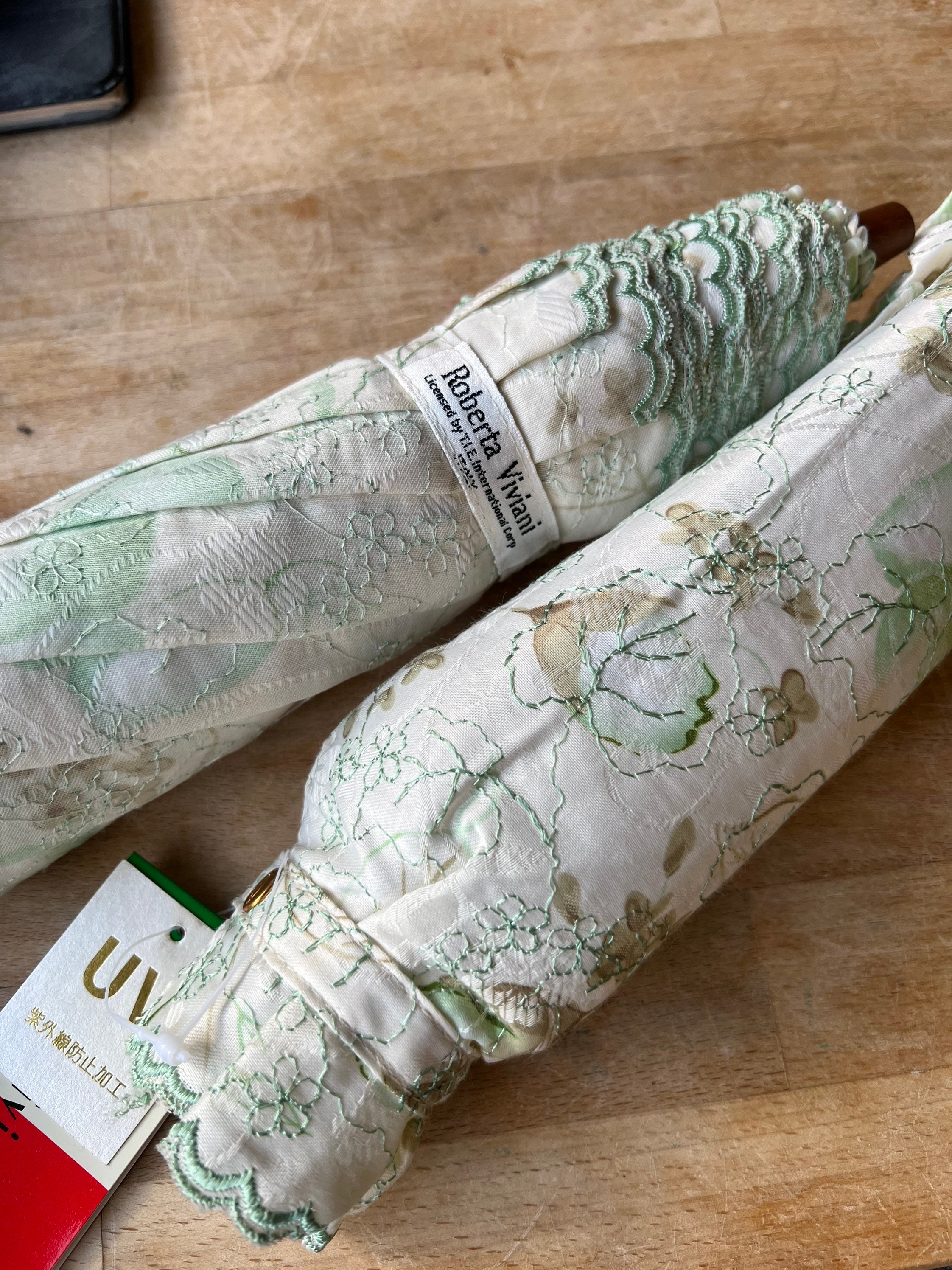 Korean Flora Embroidery Parasol/cotton Lace Parasol / UV Coated Parasol ...