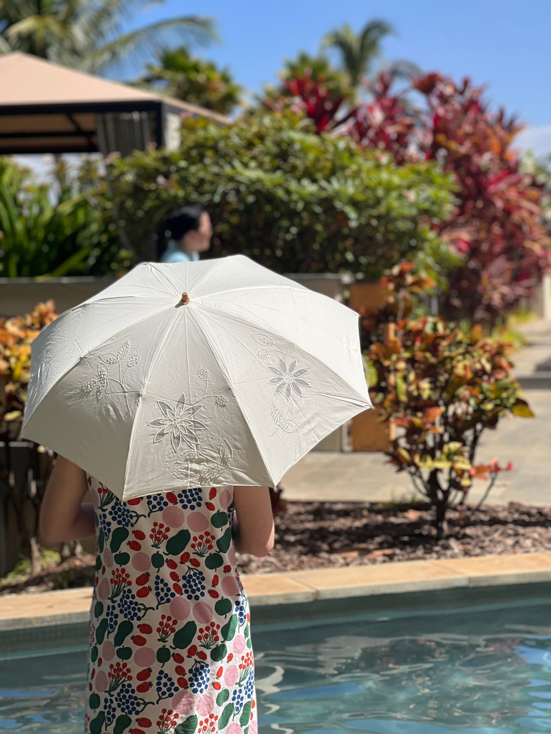White Korean Sunflower Umbrella/ Parasol - Etsy