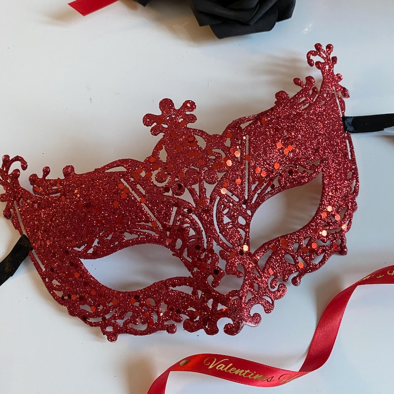 Red Masquerade Mask - Etsy