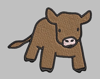 Baby Cow Embroidery Design. Machine Embroidery Design. Calf Embroidery ...