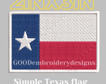 Mini Texas Flag embroidery Design File - Etsy
