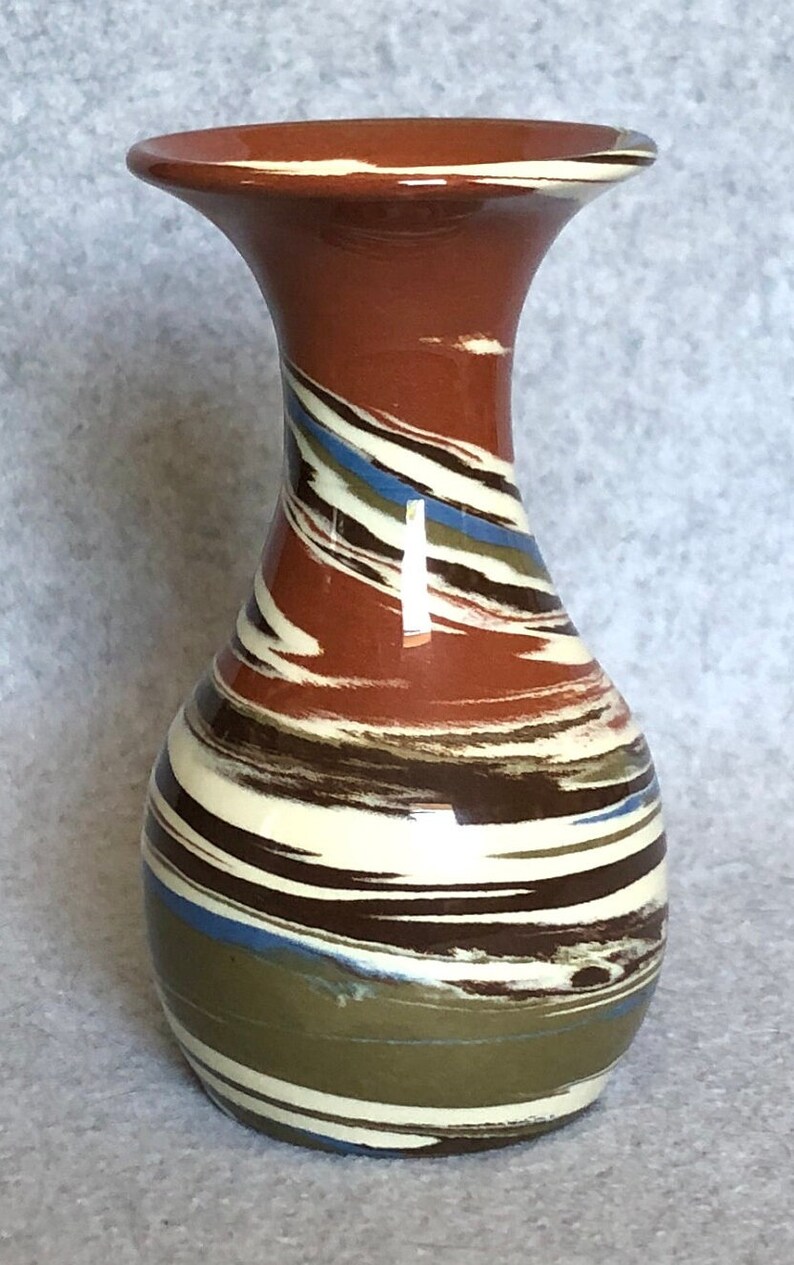 Desert Sands Pottery Mission Swirl Ware Hand Thrown Flared Rim Bud Vase ...