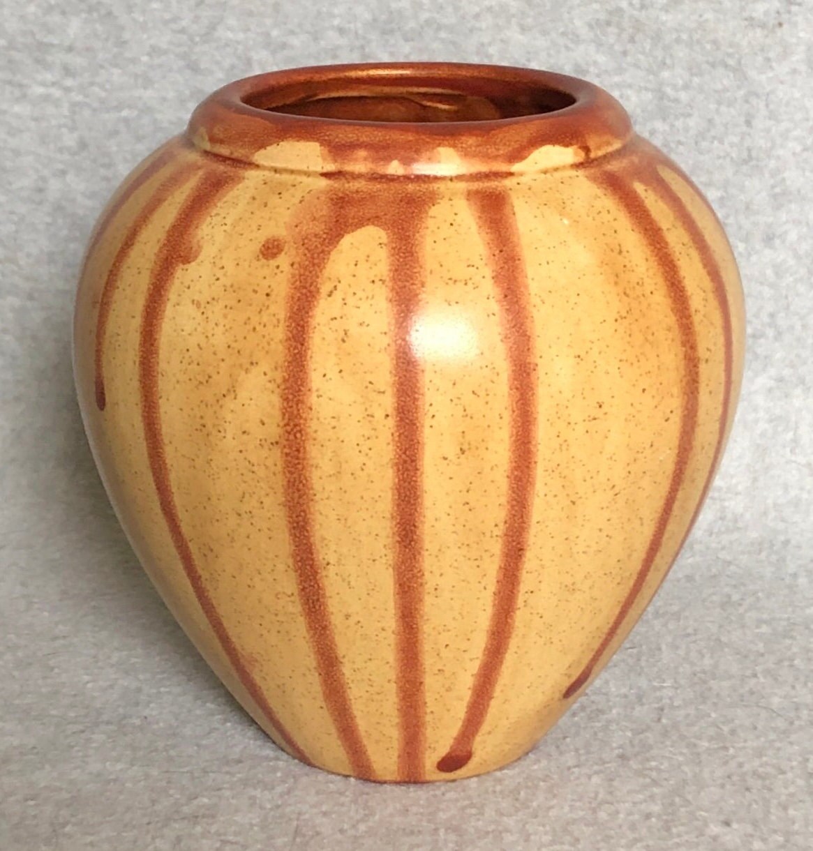 Vintage Art Pottery Vase by Unknown Maker 5 Lovely Rust Brown Drip ...