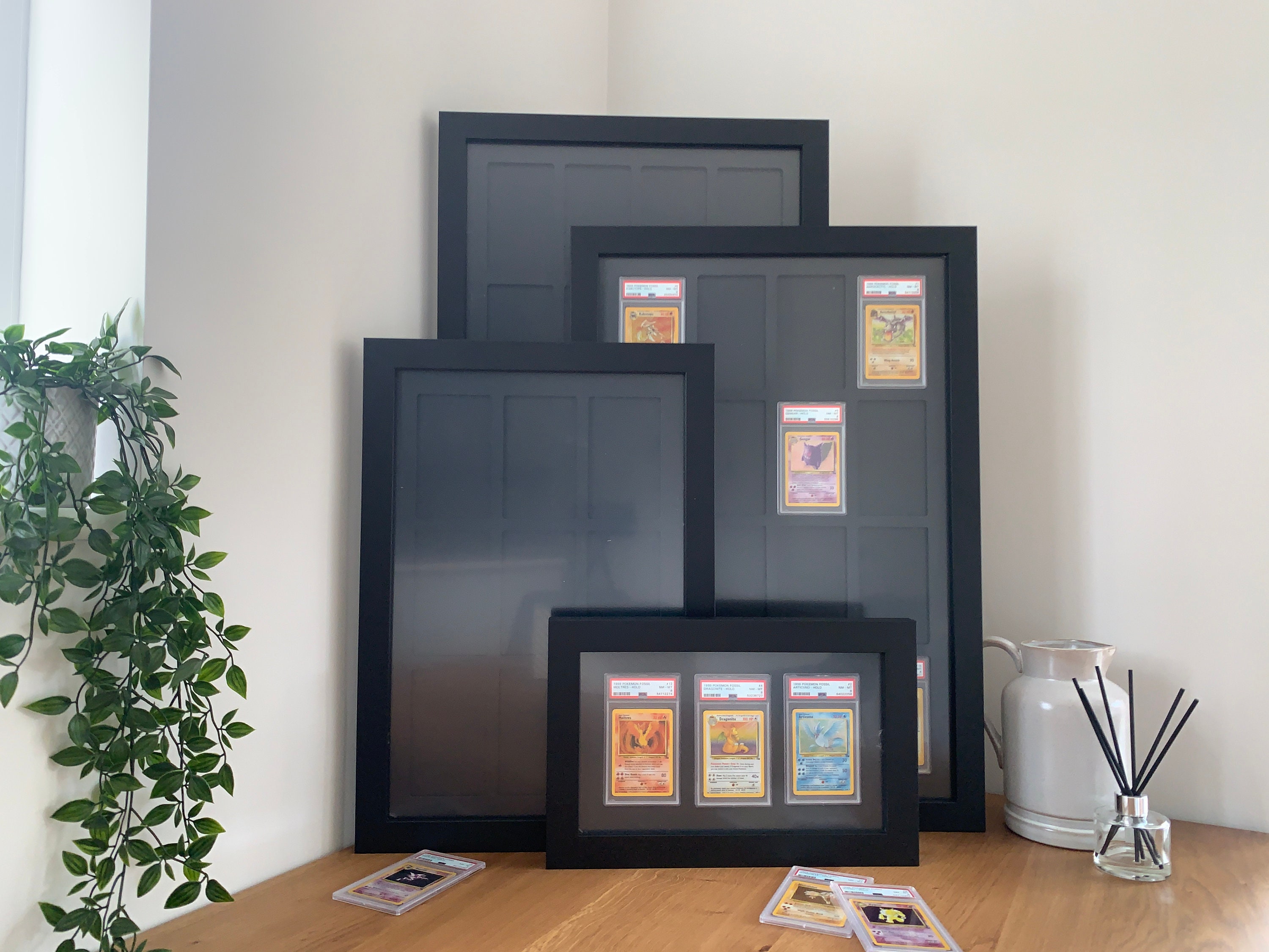 Black Display Frames for Graded Cards - Pokemon, Sports, PSA, CGC, Etc ...