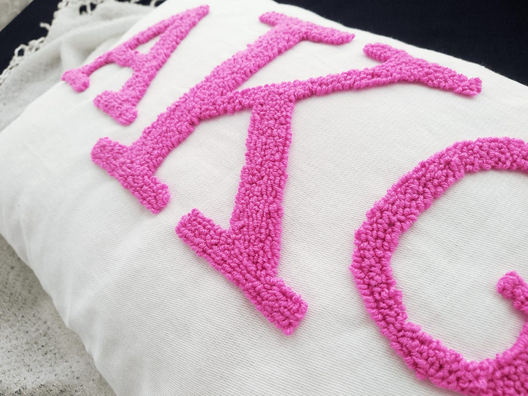 Monogrammed Custom Name Embroidered Pillow, Initial Wedding Monogram ...