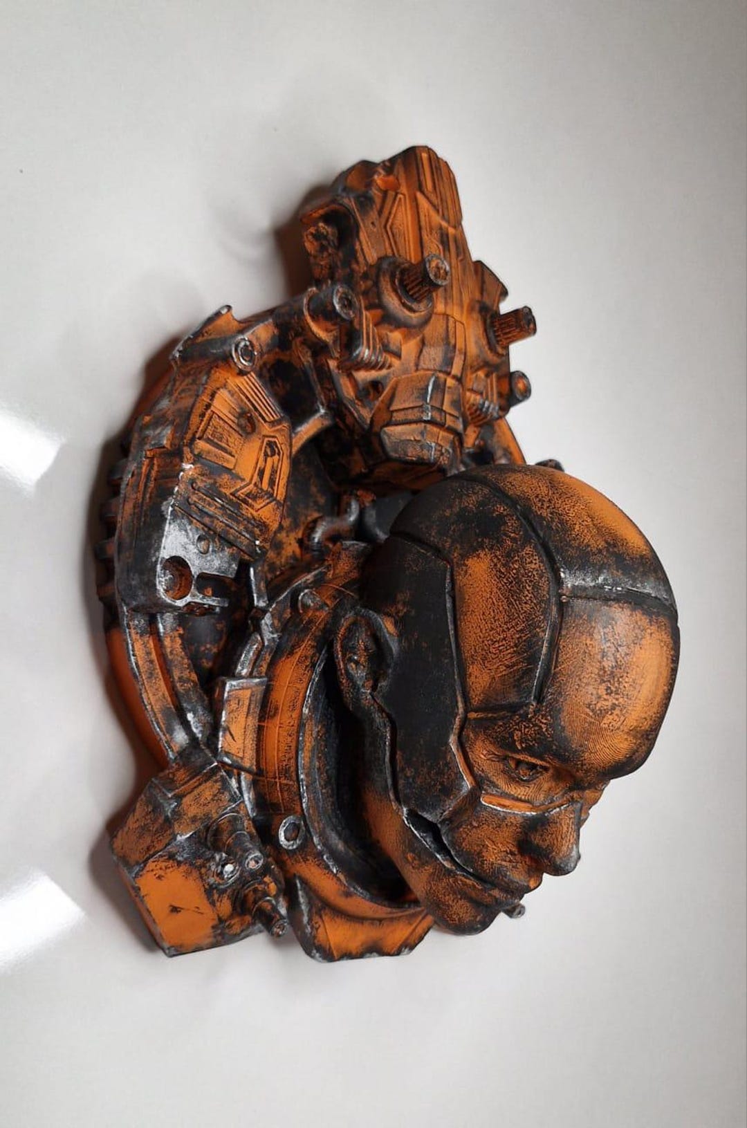 Cyborg Woman Sculpture, Futuristic Wall Relief, Wall Head Sculpture, (9 ...