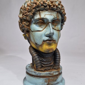Cyborg Hermes Bust, Mecha Sci-fi Sculpture, (8.5 Inch) - Etsy