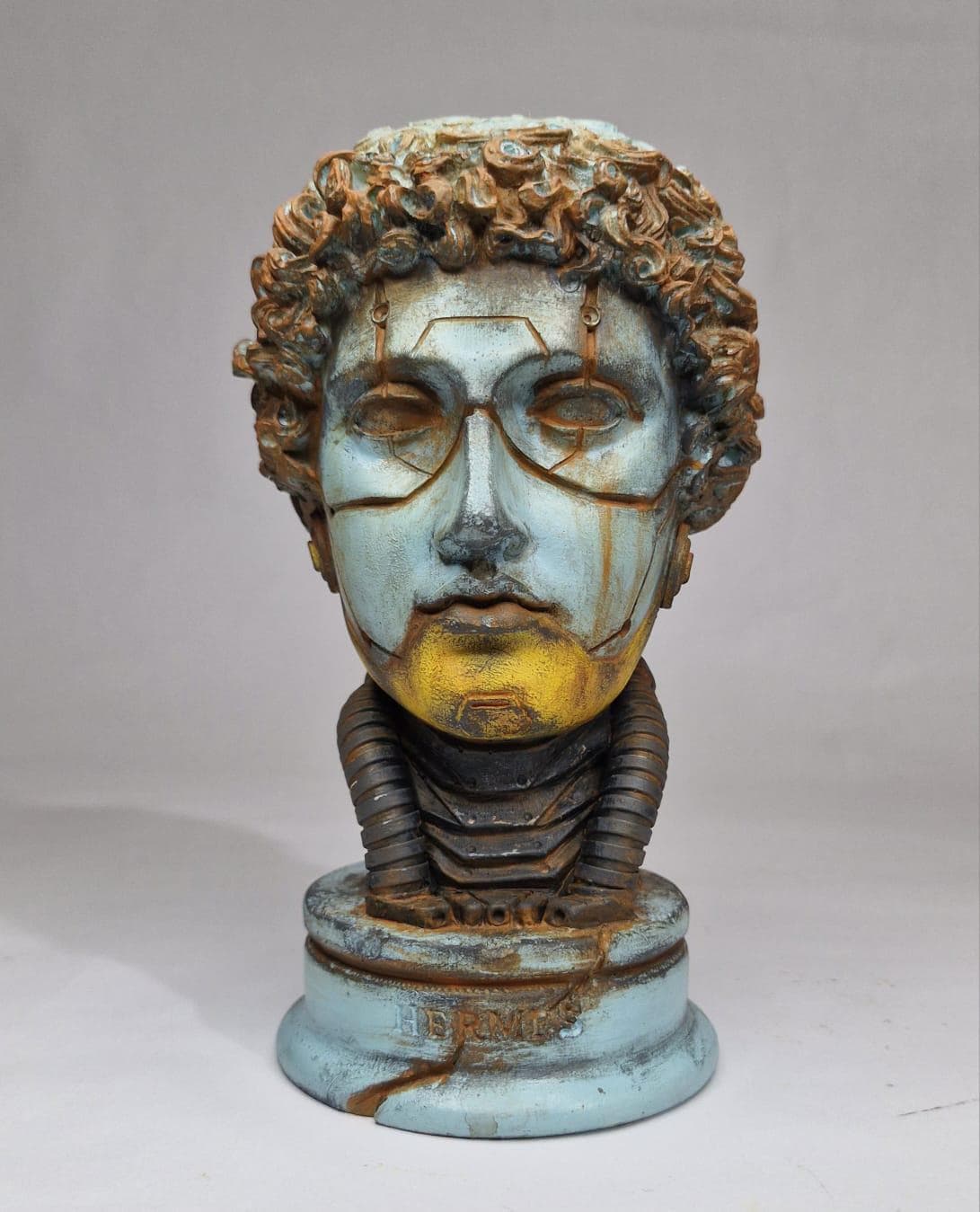 Cyborg Hermes Bust, Hermes Sculpture, Mecha Sci-fi Art, Robotic Hermes ...