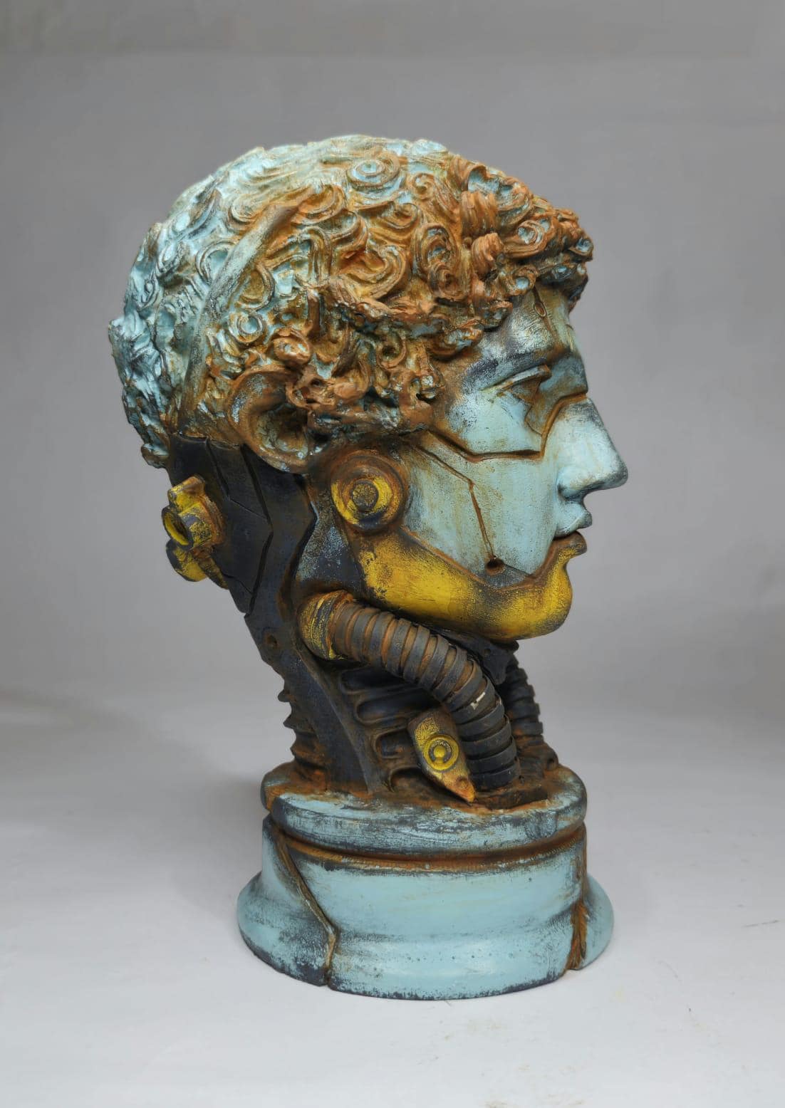 Cyborg Hermes Bust, Hermes Sculpture, Mecha Sci-fi Art, Robotic Hermes ...