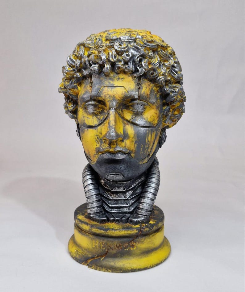 Mecha Hermes Bust, Sci-fi Robotic Statue (8.5 Inch) - Etsy