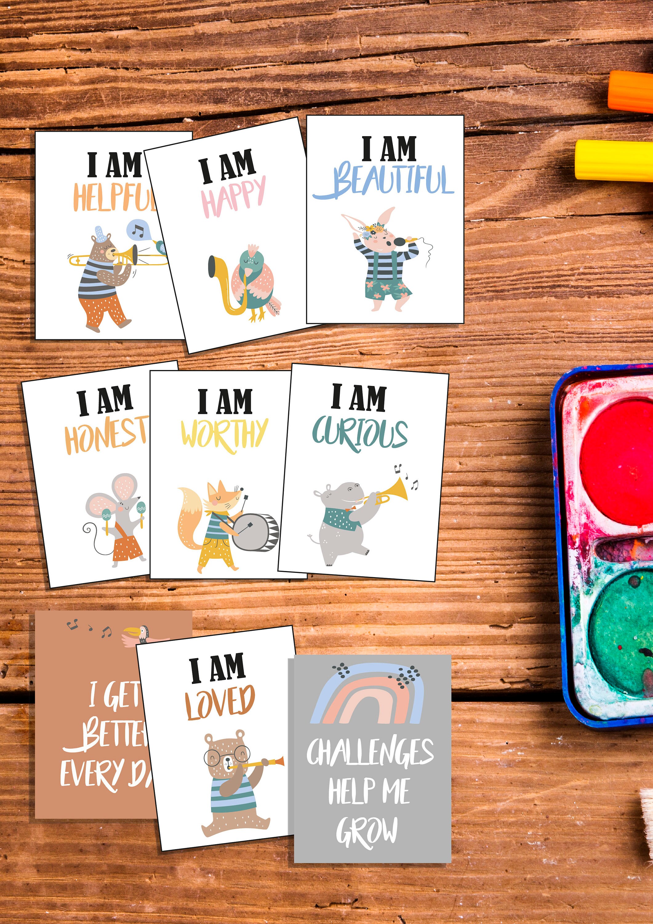Printable Positive Affirmation Cards for Kids,kids Positivity Cards ...