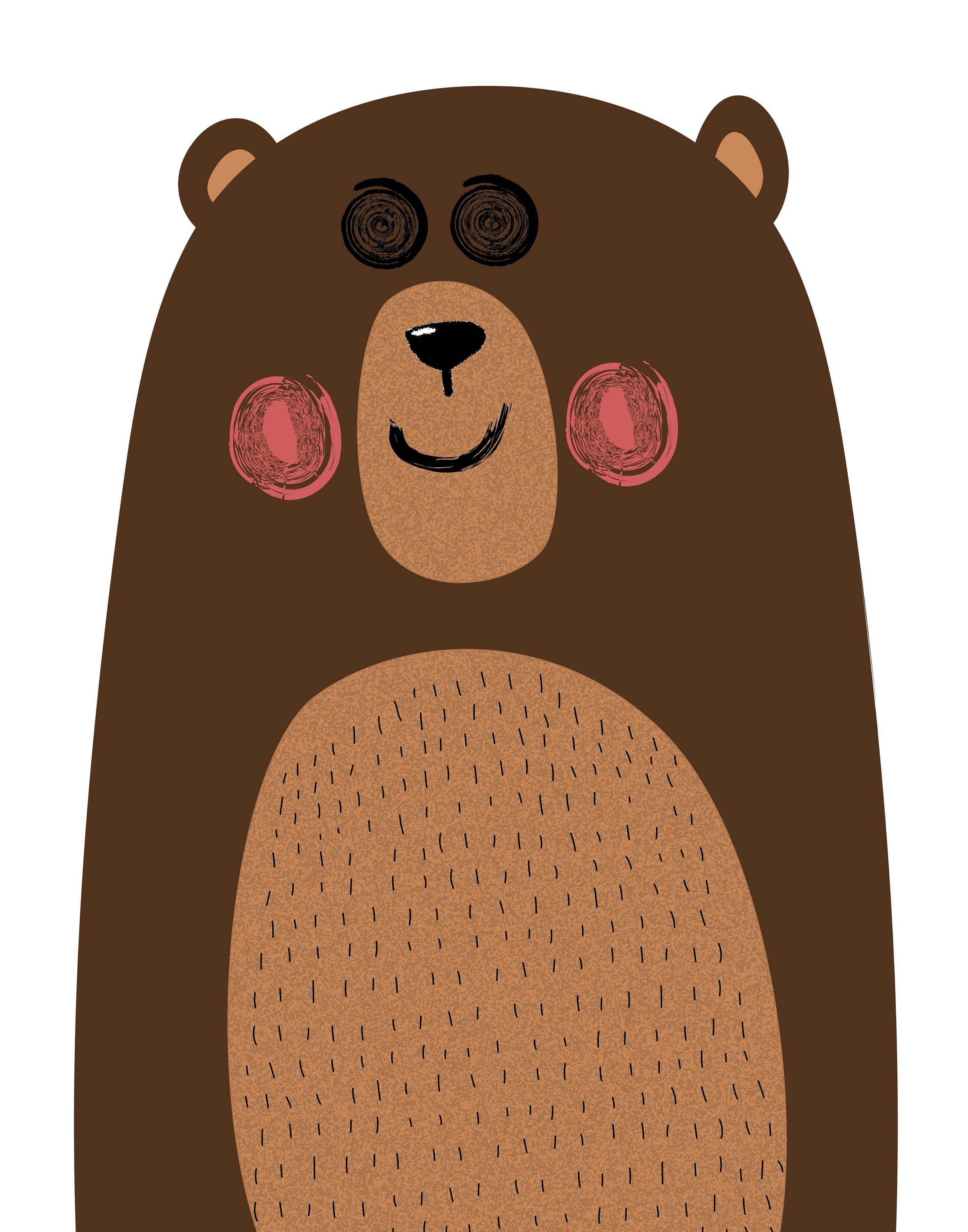 Cute Teddy Bear Wall Print, Teddy Bear Wall Art, Nursery Wall Art ...