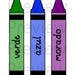 Spanish Labeled Crayons Clipart/printables - Etsy