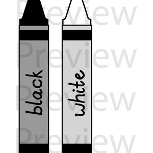 Crayon Printables/clipart (labeled in English) - Etsy