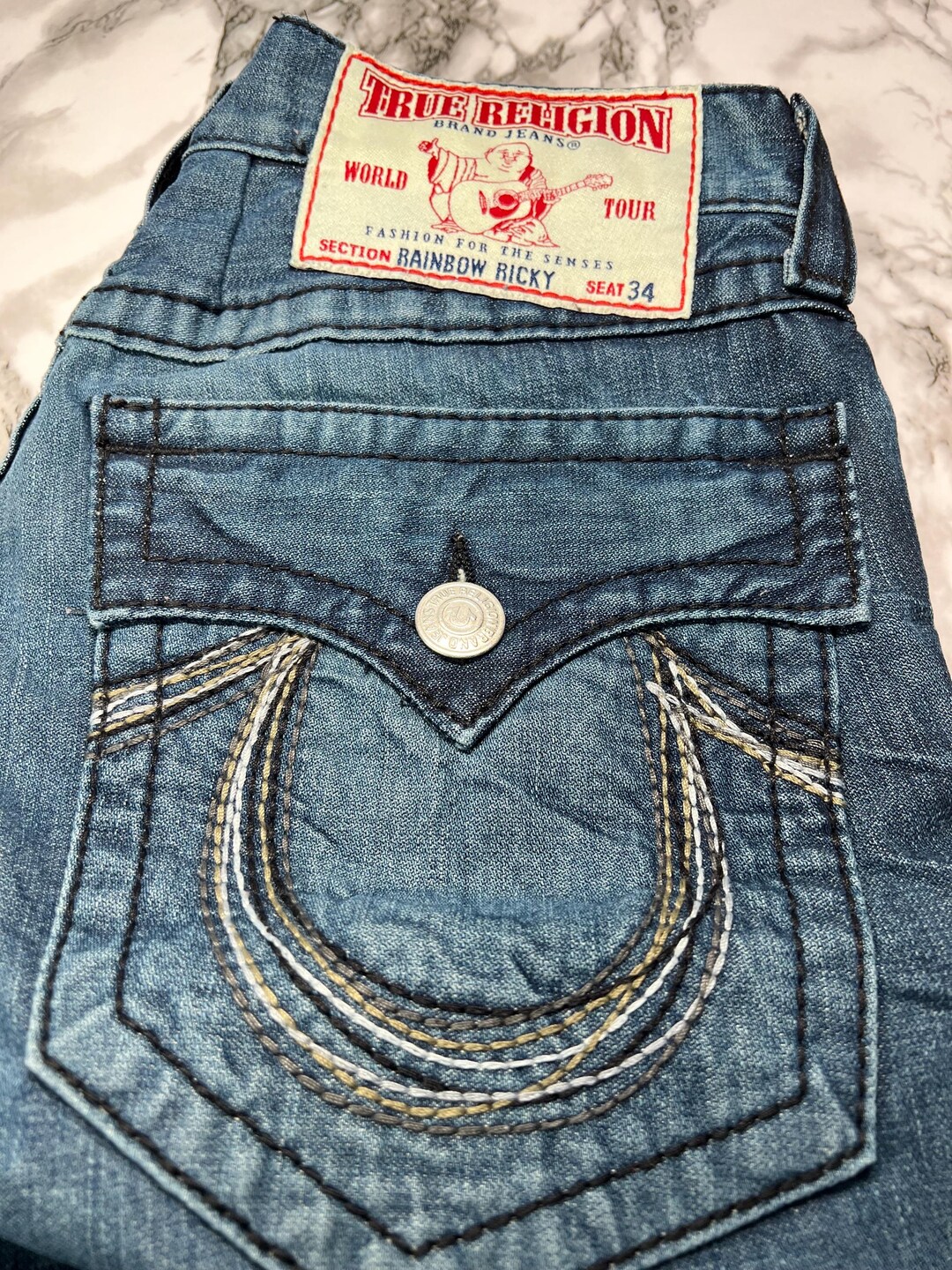 True Religion Rainbow Ricky Vintage Y2K TR World Tour Men’s 32x30 ...