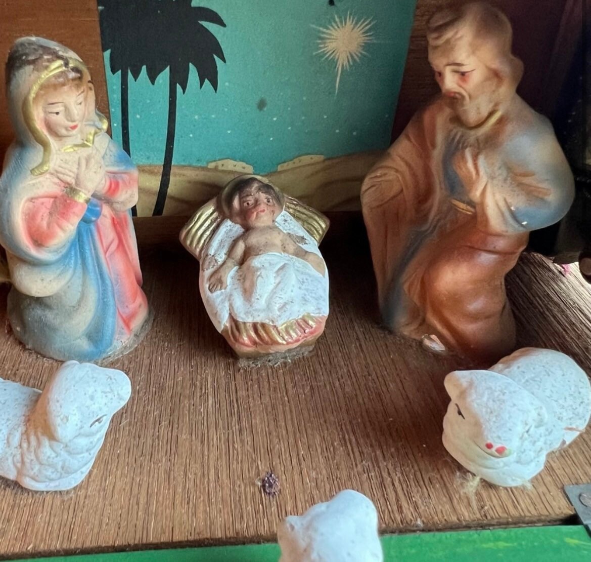 Vintage Musical Nativity Set Fold up Front- Made in Japan - Etsy