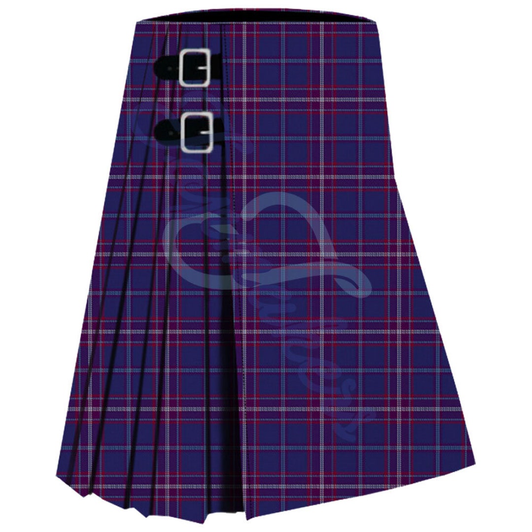 Scottish Traditional PRIDE OF FIFE Tartan Kilt Men's Handmade 8 Yard ...
