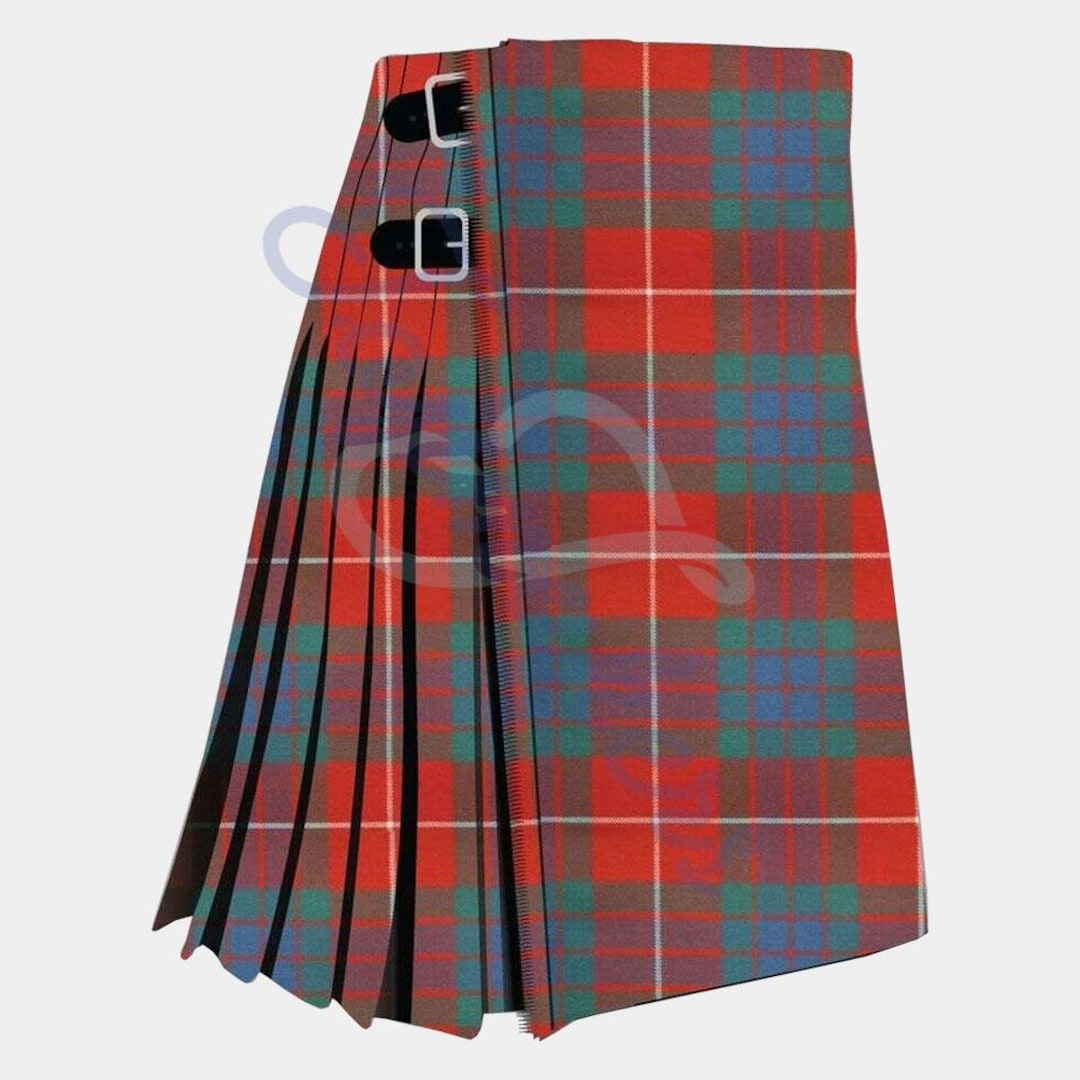 Scottish Traditional Handmade Fraser Red Ancient Tartan Kilt 16 OZ ...