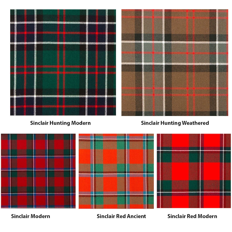 Choose Your Clan Custom Tartan Sinclair Tartan - Etsy