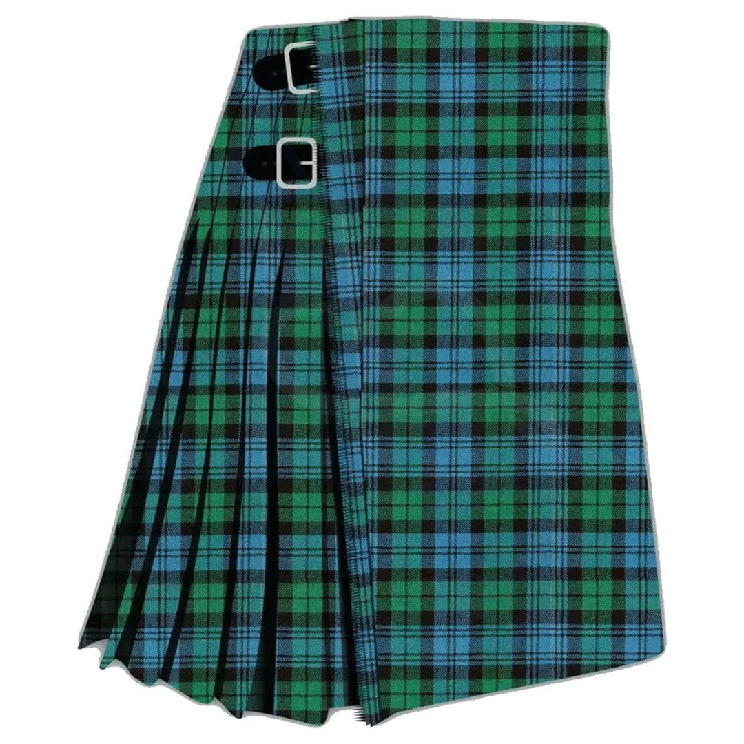 Scottish Traditional Campbell Ancient Tartan Kilt Men's Handmade 8 Yard ...