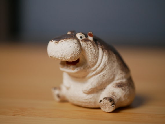 Hippo Clay Figurines