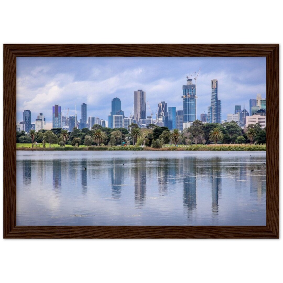 Melbourne City Skyline Framed Photo, Melbourne Wall Art, Australian ...