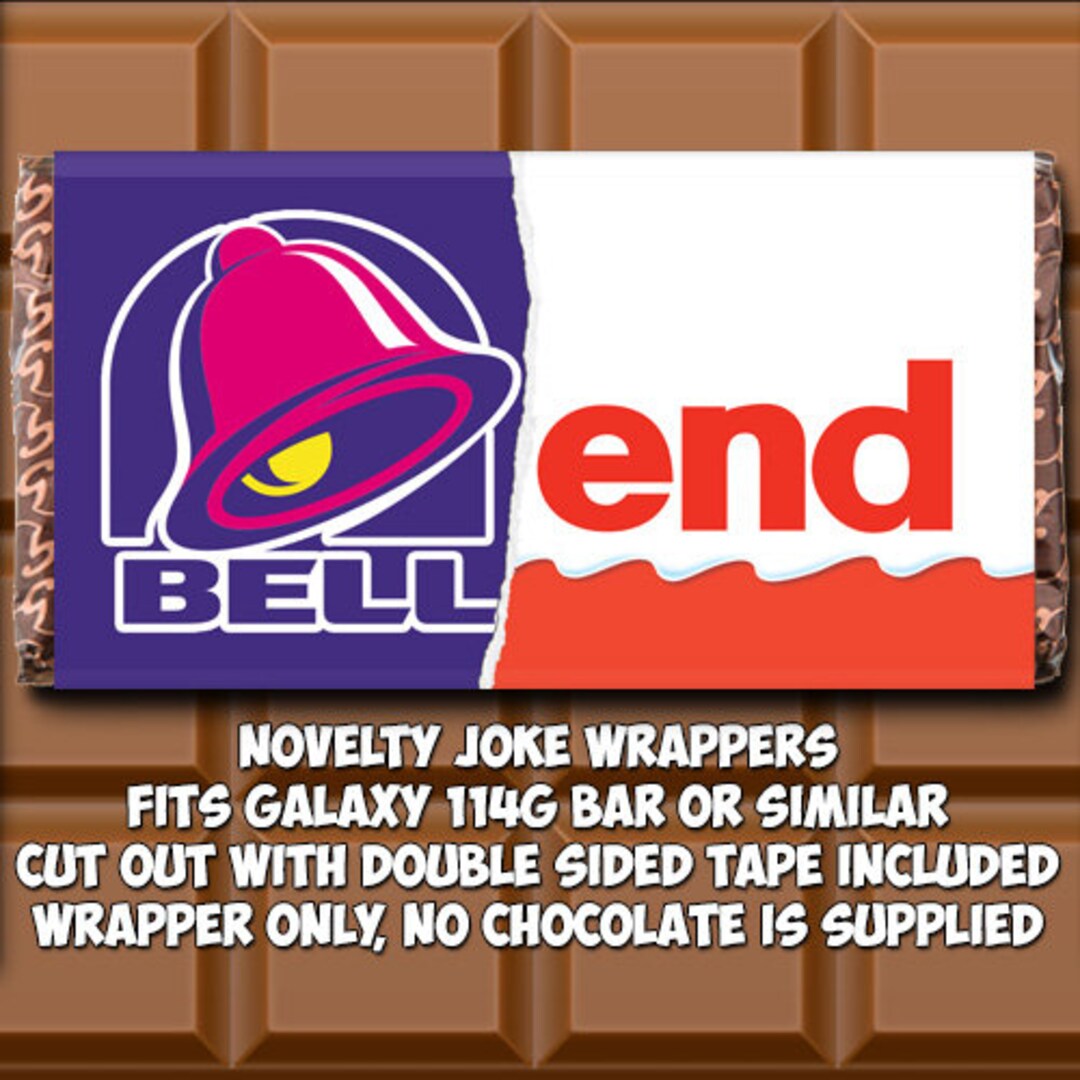 Bellend Chocolate Bar Wrapper 1 Free Mystery Wrapper Novelty Joke Funny ...