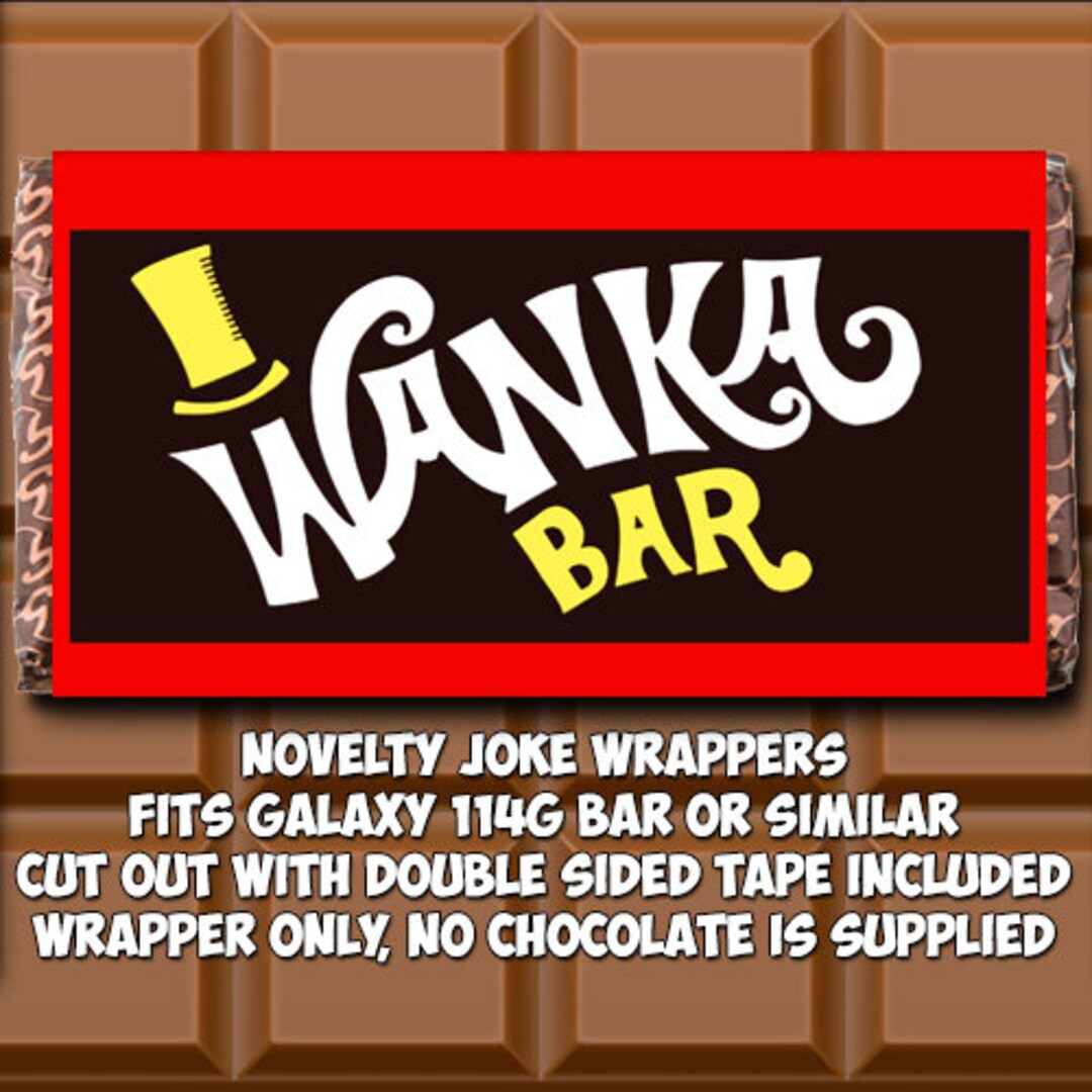 Wanka Chocolate Bar Wrapper 1 Free Mystery Wrapper Novelty Joke Funny ...