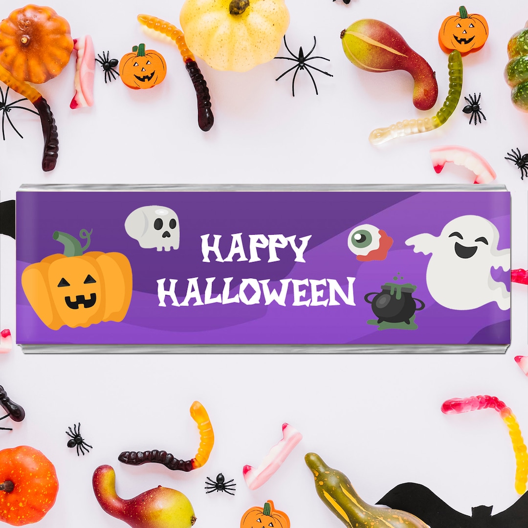 Halloween X7 Kit Kat Sticker Labels Self Adhesive Party Glossy - Etsy