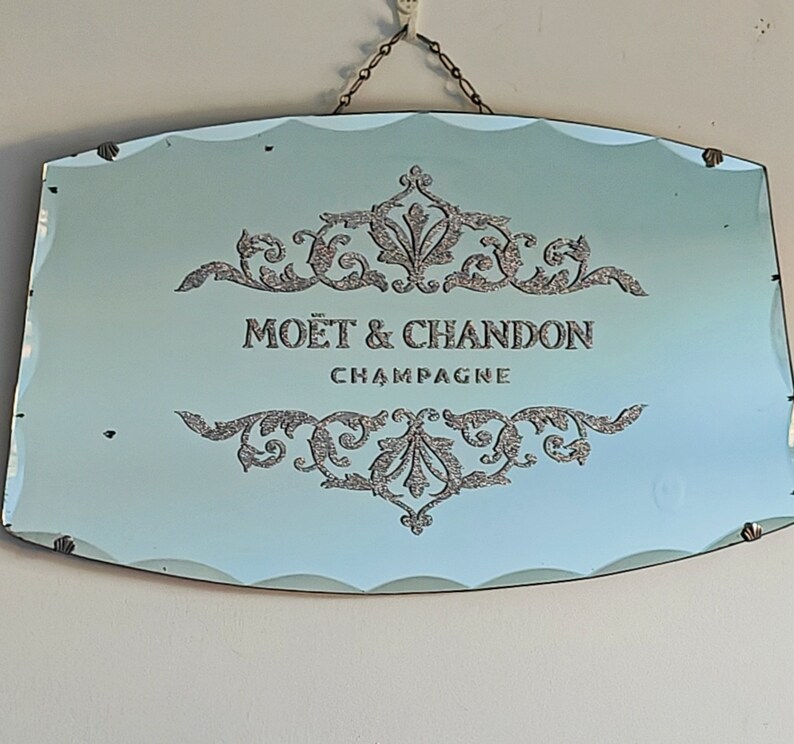 Moet and Chandon Champagne Art Deco Designed Bar Mirror - Etsy