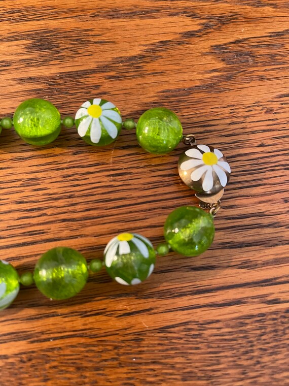 Vintage Green Glass Beads Gem