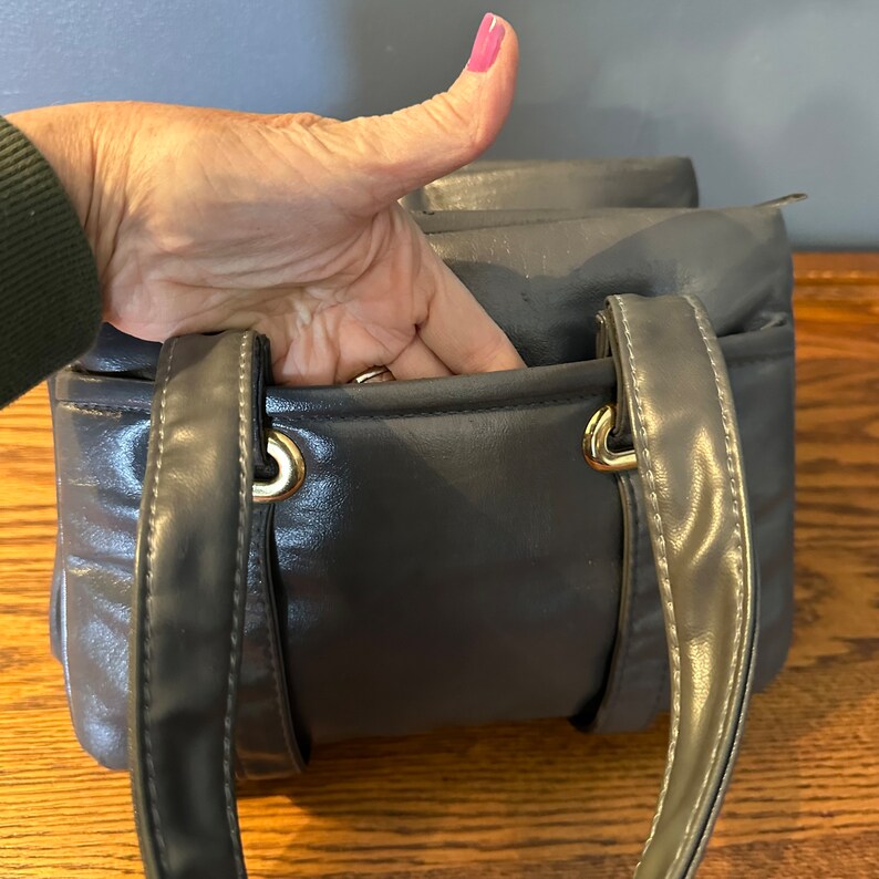 Mid Century Gray Multi Compartment Pocket Book Ladies - Etsy