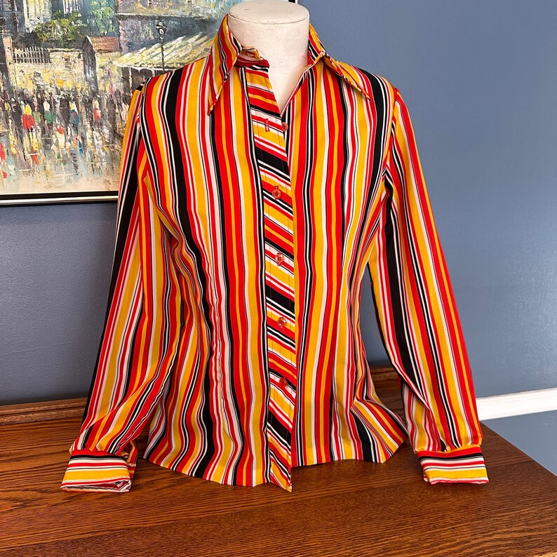 Ladies Vintage 70s Button up Shirt - Etsy