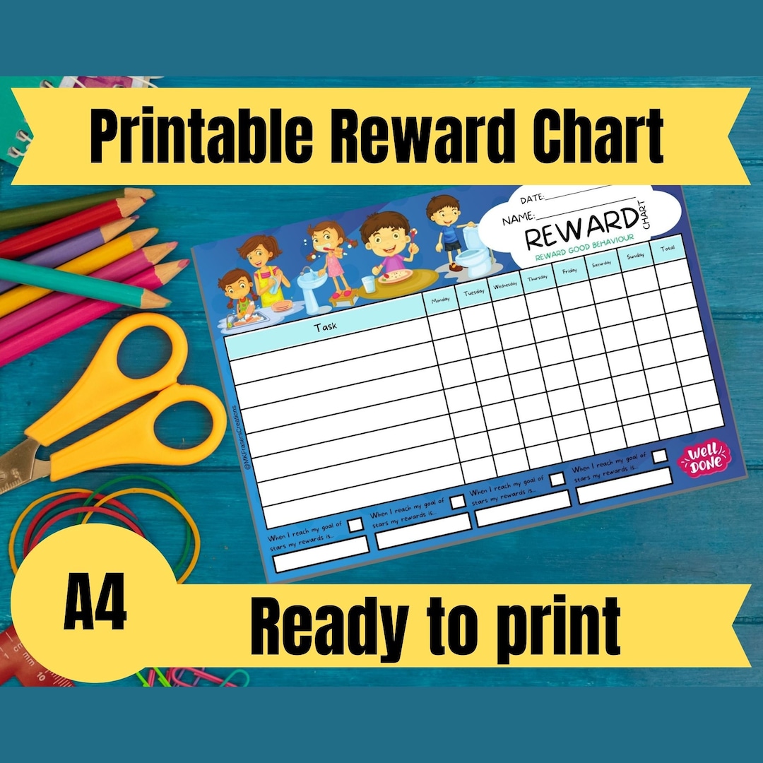 Reward Chart | Toddler Reward Chart | Reward Chart Printable | Kids ...