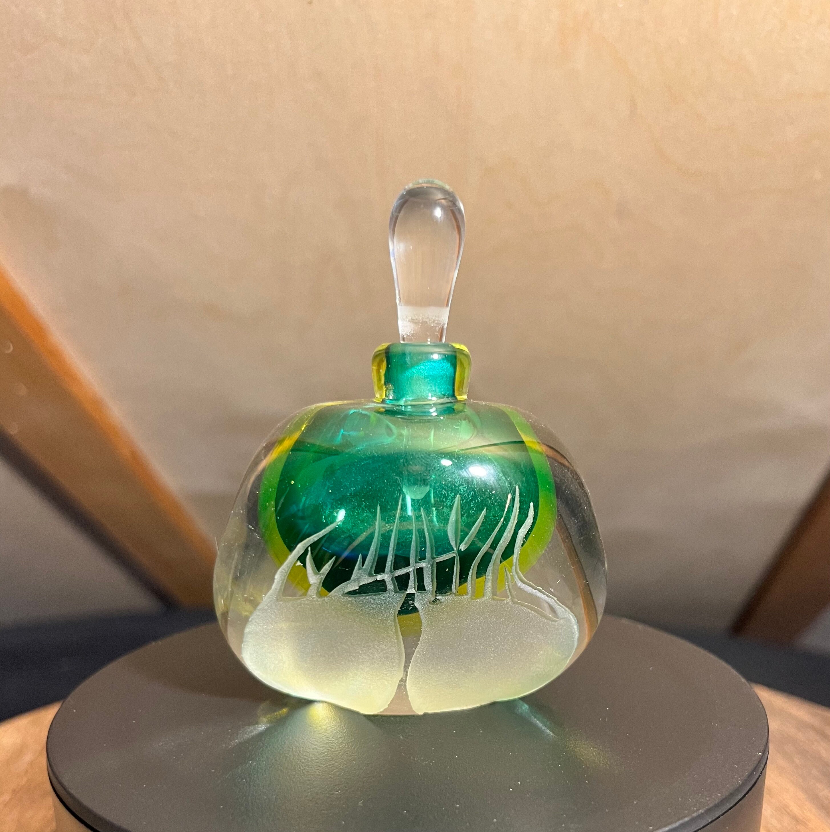 RARE Vintage Leon Applebaum Uranium Glass Perfume Bottle - Etsy
