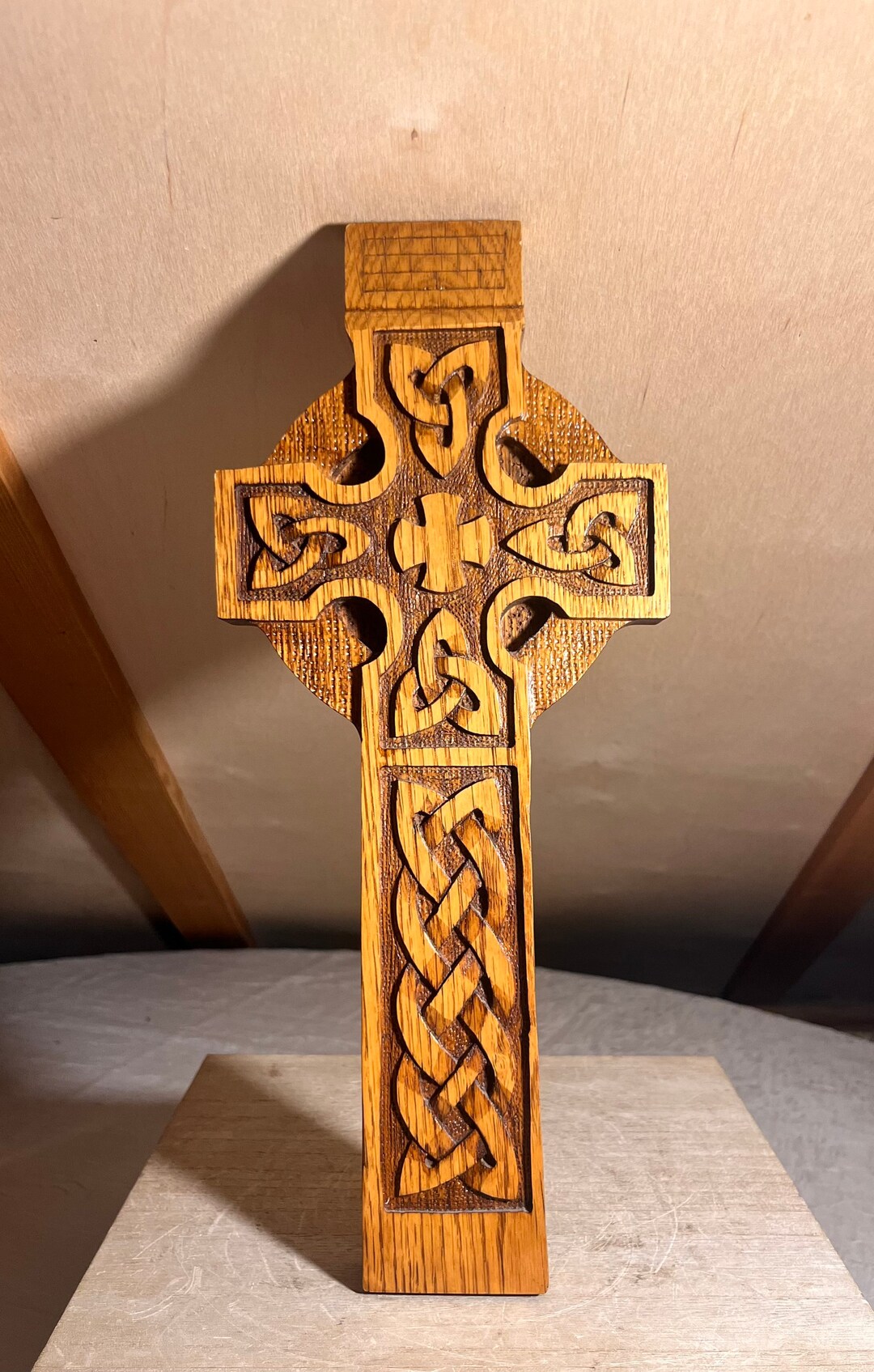 Vintage Rawlton Collection Irish Oak Carvings Wood Celtic Cross Wall ...