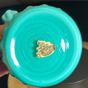 HTF! Fenton Glass Teal Overlay Wheat Vase - Etsy