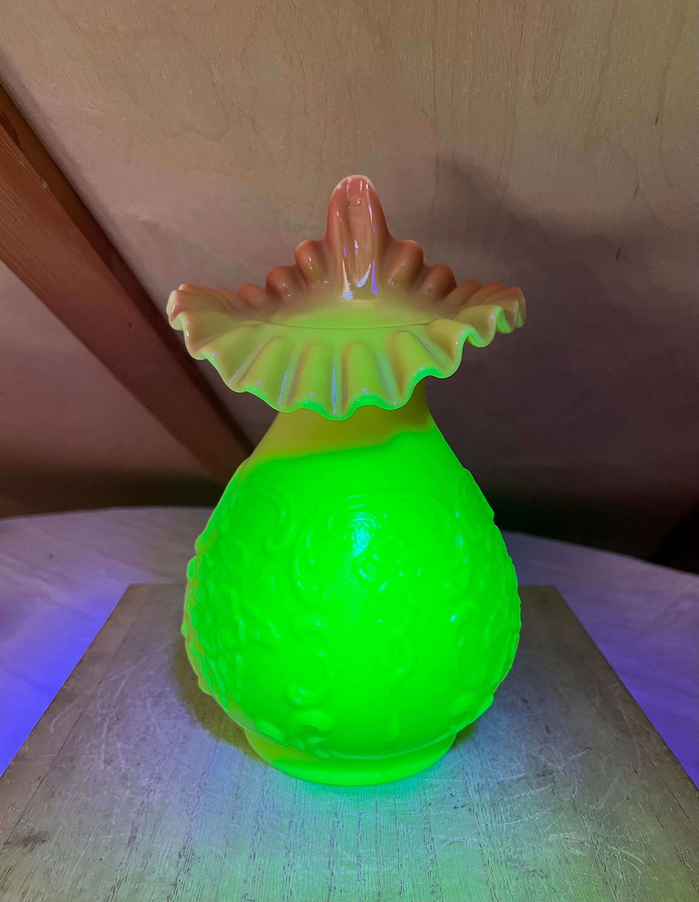 Fenton Burmese Vase - Etsy