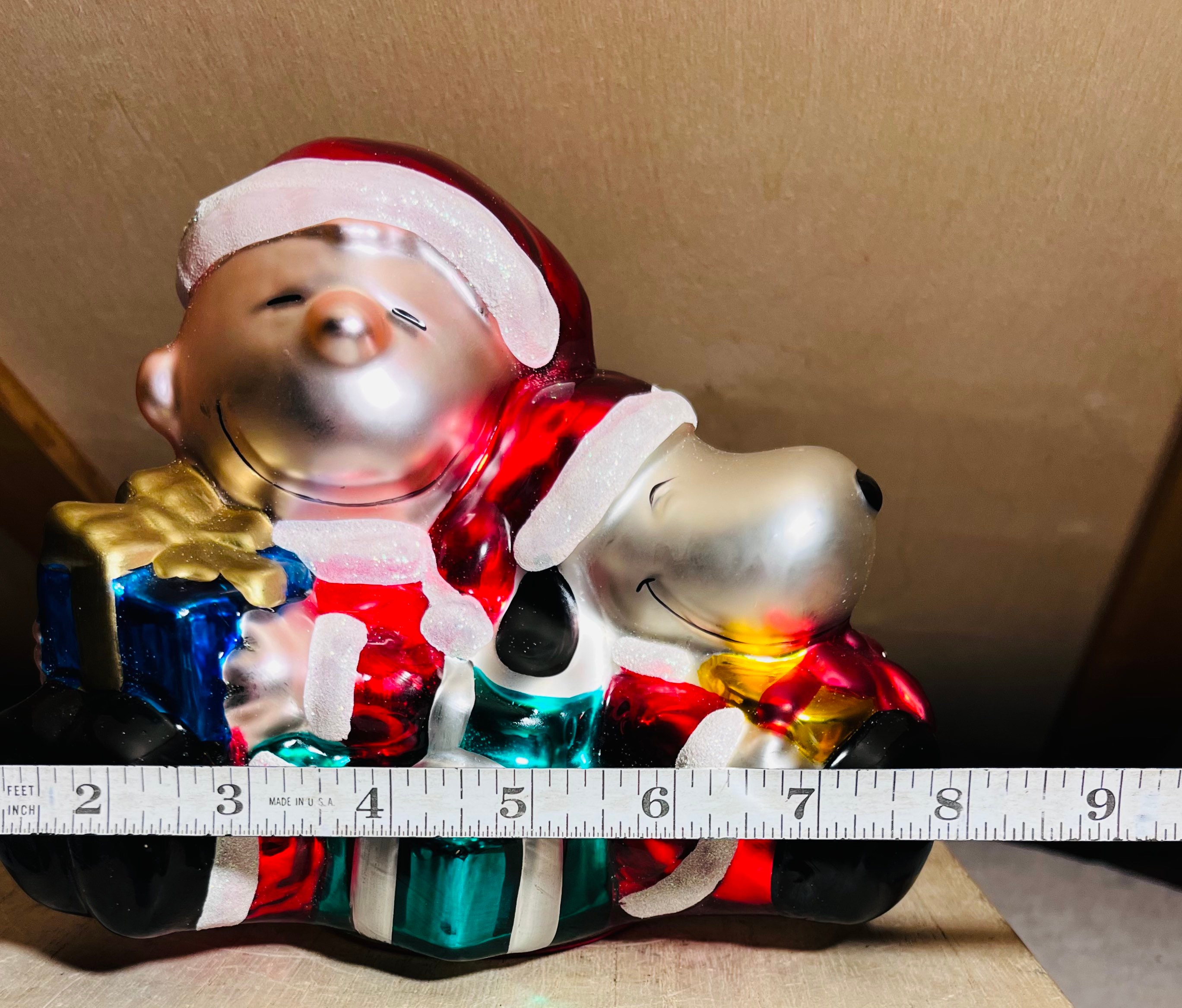 RARE Vintage Large UFS Charlie Brown and Snoopy Mercury Glass ...