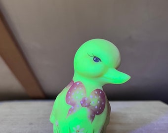 Uranium Glass Duck - Etsy