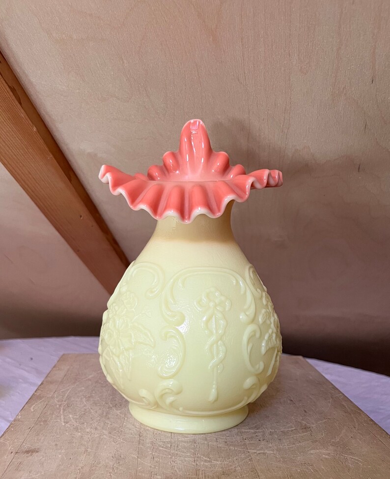 Fenton Burmese Vase - Etsy
