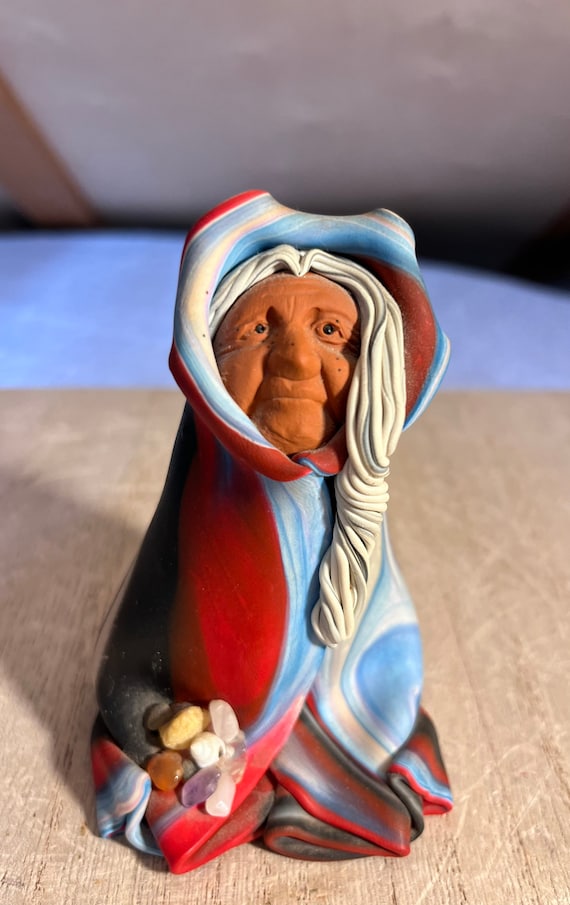 Native American Silent Wisdom Signed Whaka Hey Figure - Etsy