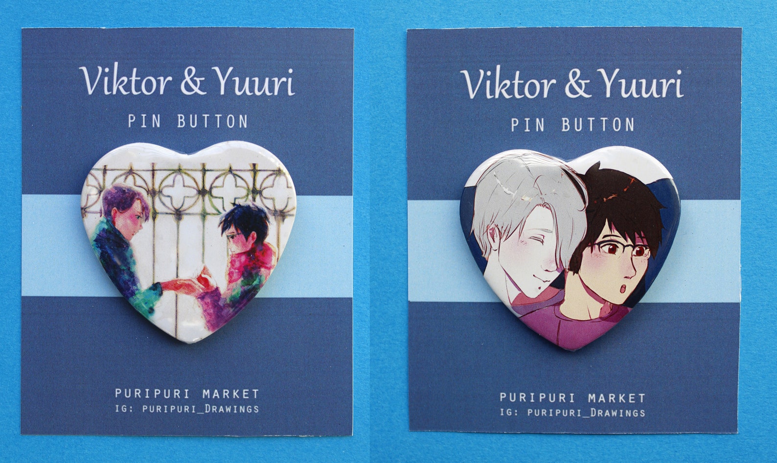 Boys Love / Yaoi Heart Pin Button Badges | Etsy