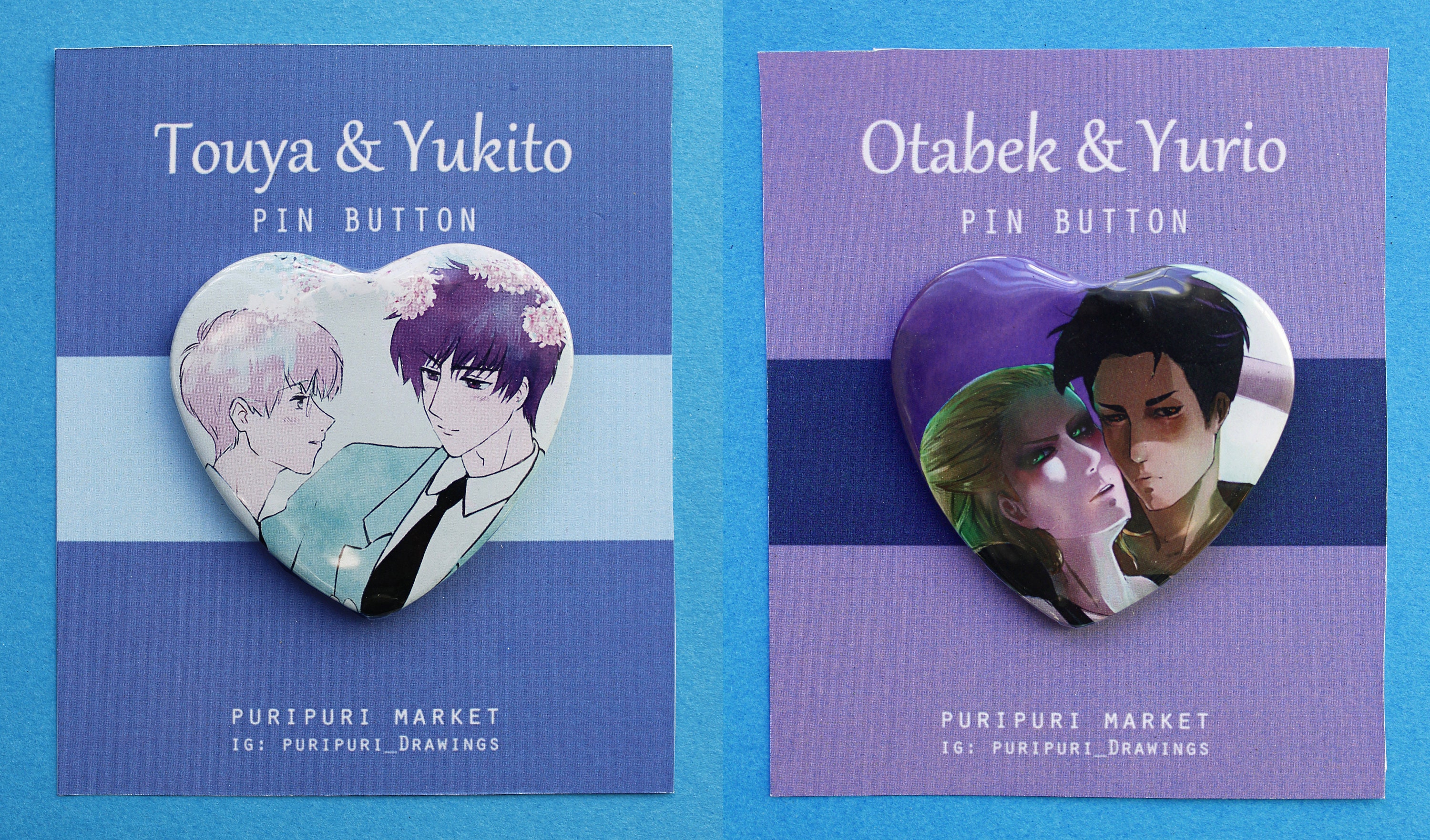 Boys Love / Yaoi Heart Pin Button Badges - Etsy UK