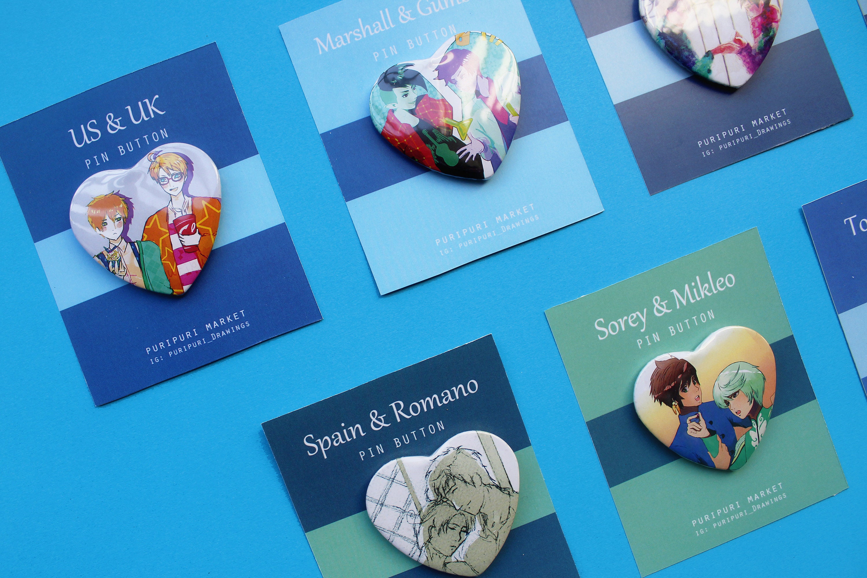 Boys Love / Yaoi Heart Pin Button Badges - Etsy UK