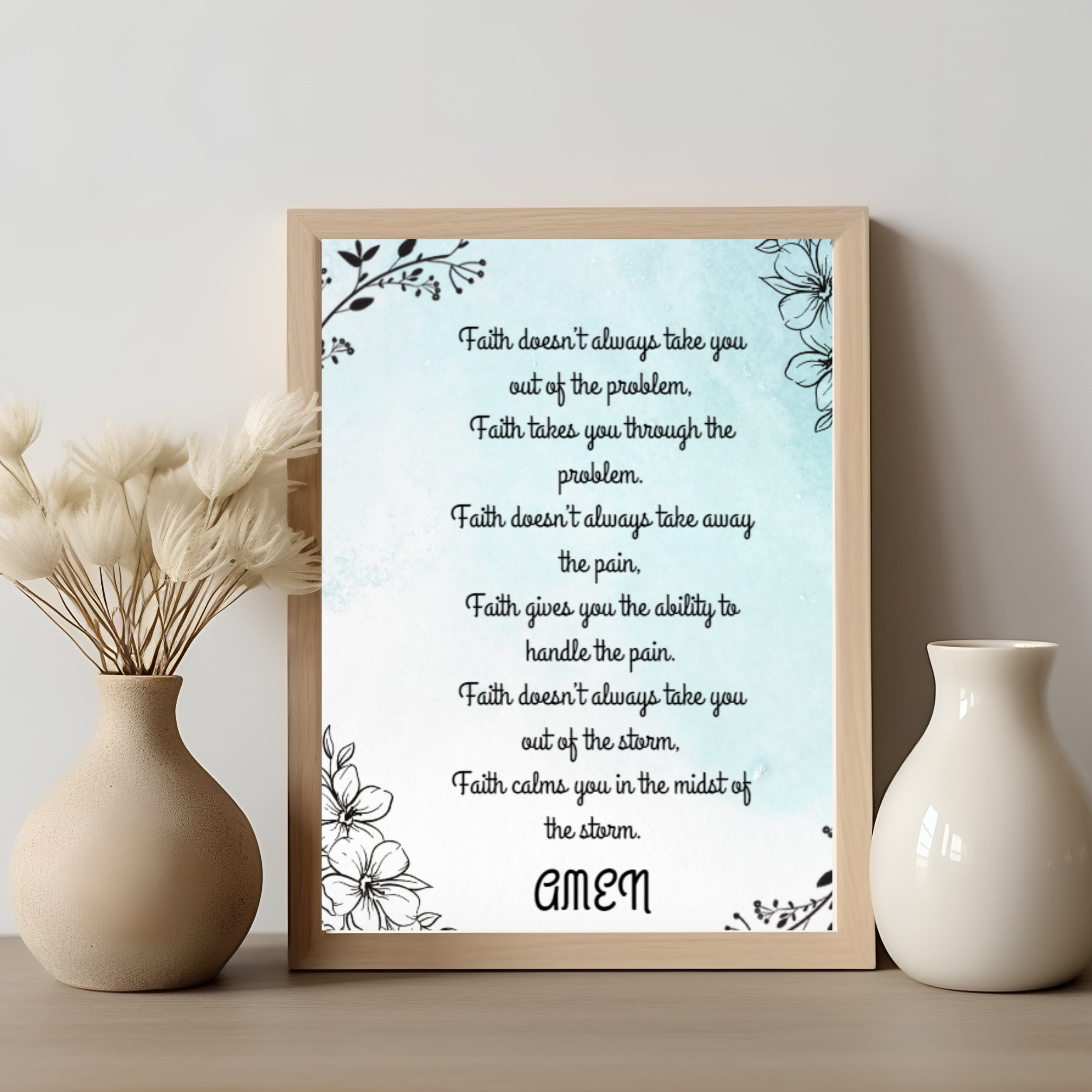 5x7 Faith Art Print Inspirational Quote Print PDF Printable Christian ...
